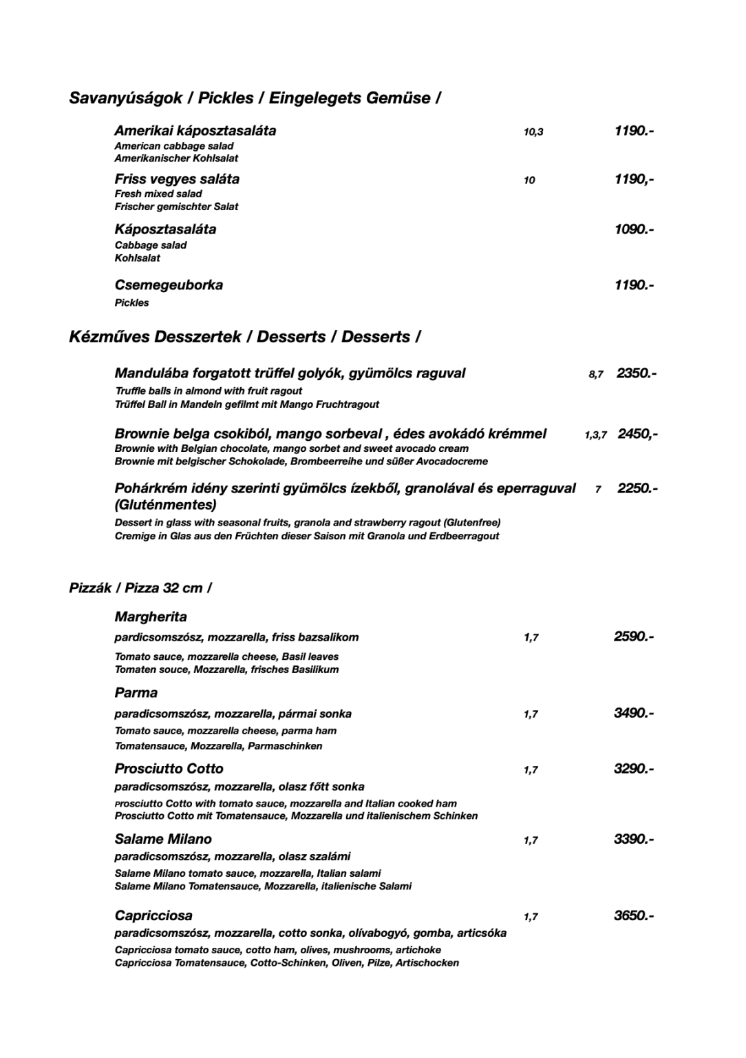 ÉTLAP – Chill Bistro Veszprém Étterem